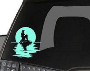 Mermaid car sticker | Etsy