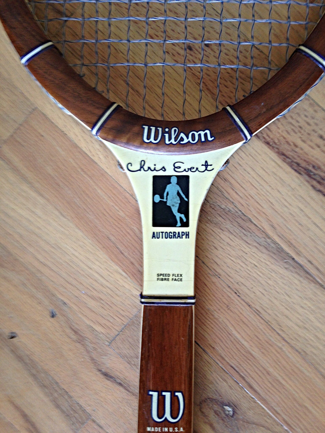 Vintage Wilson Chris Evert Autograph Tennis Racquet