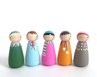 Peg doll set | Etsy