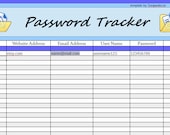Items similar to Excel spreadsheet bookkeeping password tracker save on ...
