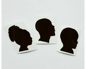 Custom silhouette portrait | Etsy