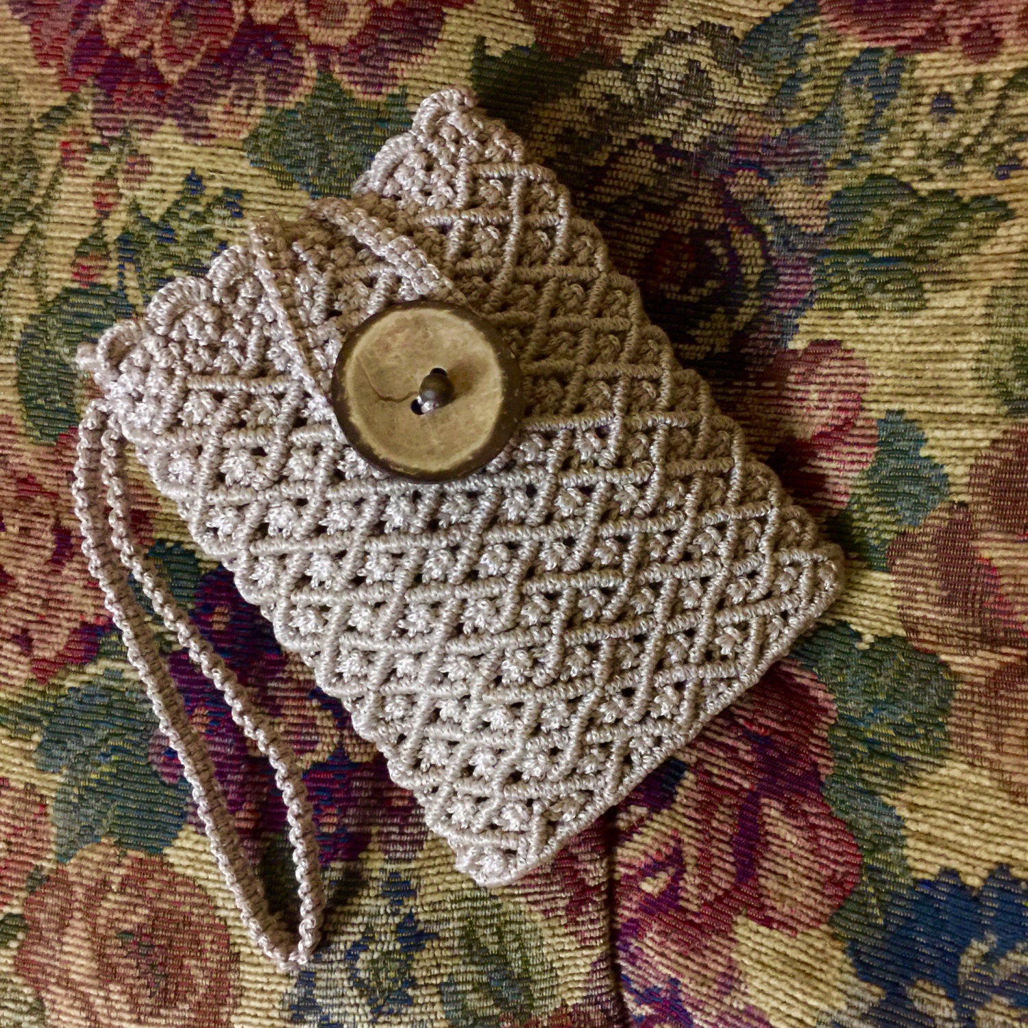 Macrame Purse Pouch Wallet Clutch Handmade Cosmetic Phone Makeup ...