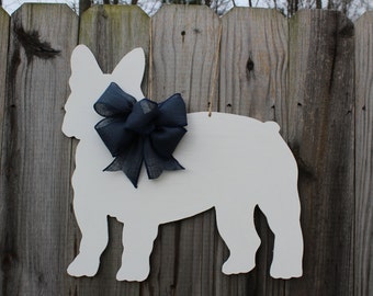Bulldog door hanger | Etsy