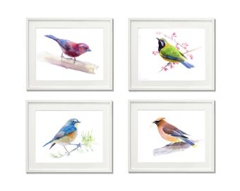 Unique bird painting set related items | Etsy