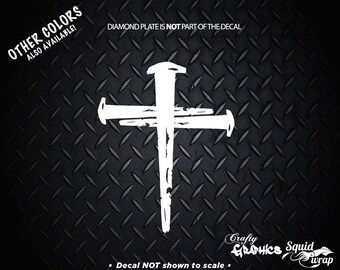 Cross nail decal | Etsy