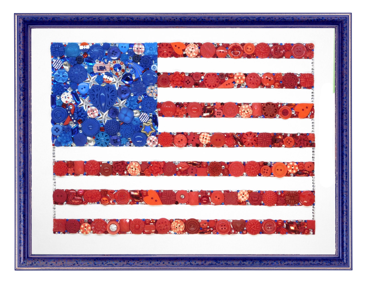 AMERICAN FLAG 11x14 Button Art Button Artwork by CherCreations