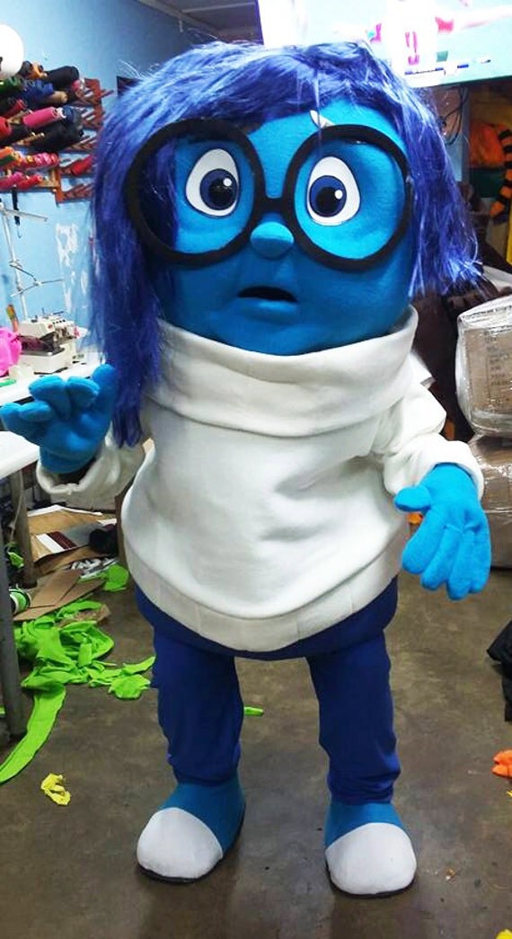 Inside Out Sadness Mascot Costume Adult by AdultMascotCostumes