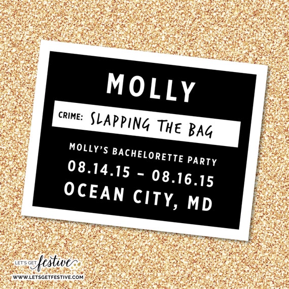 Bachelorette Party Mugshot Photo Booth Props