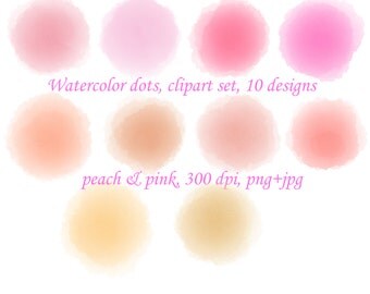 Watercolor circles | Etsy