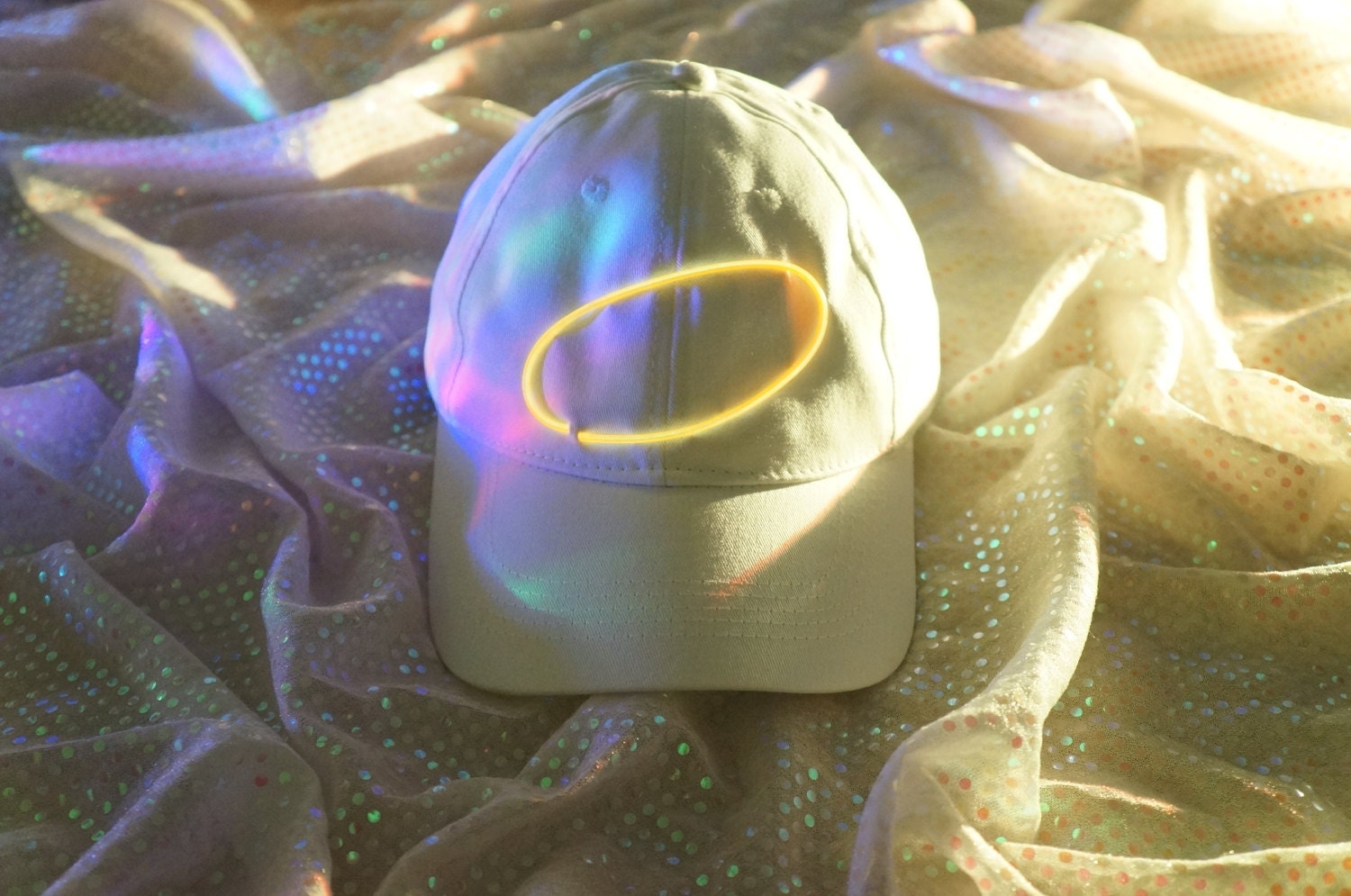 Angel Halo Cap, White Angel Cap, Neon Sign Cap, Light Up Cap, 90s ...