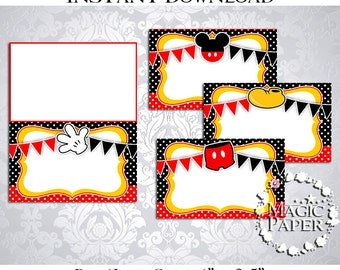 Mickey food labels | Etsy