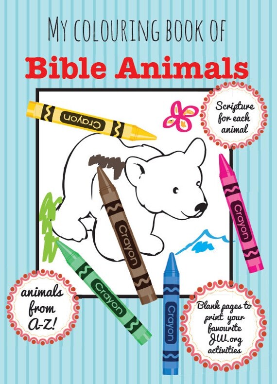 My Colouring Book of Bible Animals JW Kids Gift PDF print