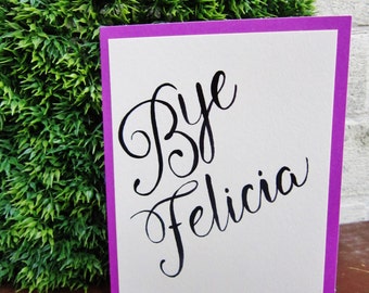 Bye felicia card | Etsy