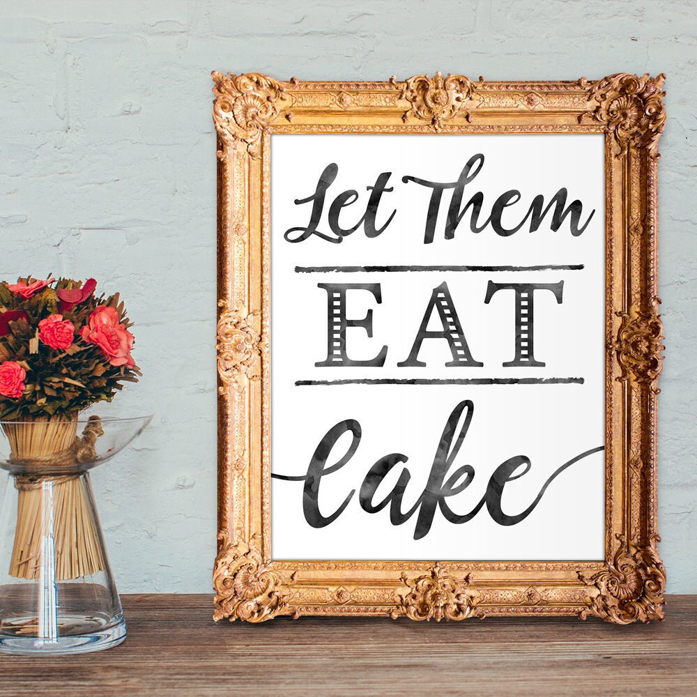 Wedding cake sign let them eat cake cake table sign