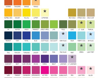 Unique color chart sample related items | Etsy