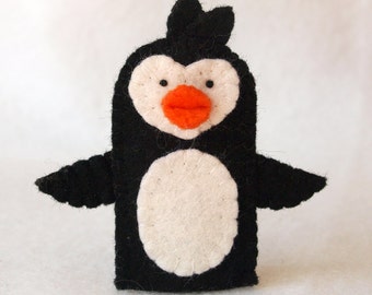 Blue jay bird bird felt finger puppet animal puppet