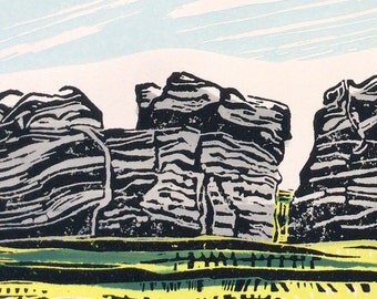 Original and colourful linocuts by Zoe Badger. by Zebedeeprint
