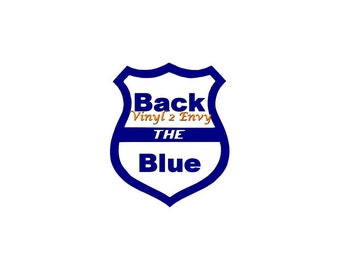 Back the blue decal | Etsy