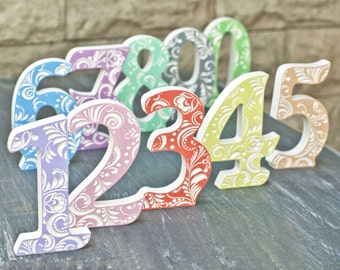 Stand up numbers | Etsy