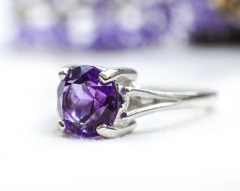 Amethyst ring | Etsy