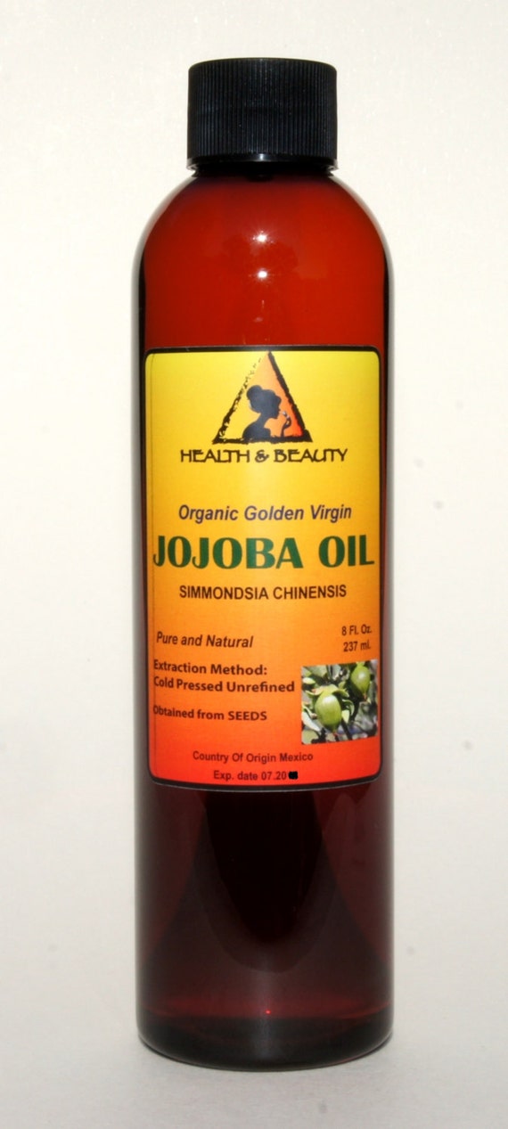 8 oz JOJOBA OIL GOLDEN Organic Carrier Unrefined by HBOilsCenter