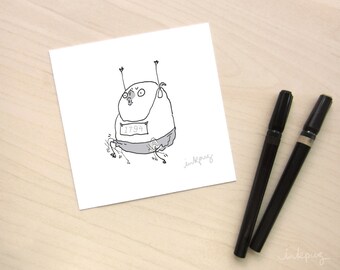 Pug Spectrum Art print of our pug grumble ink and by Inkpug