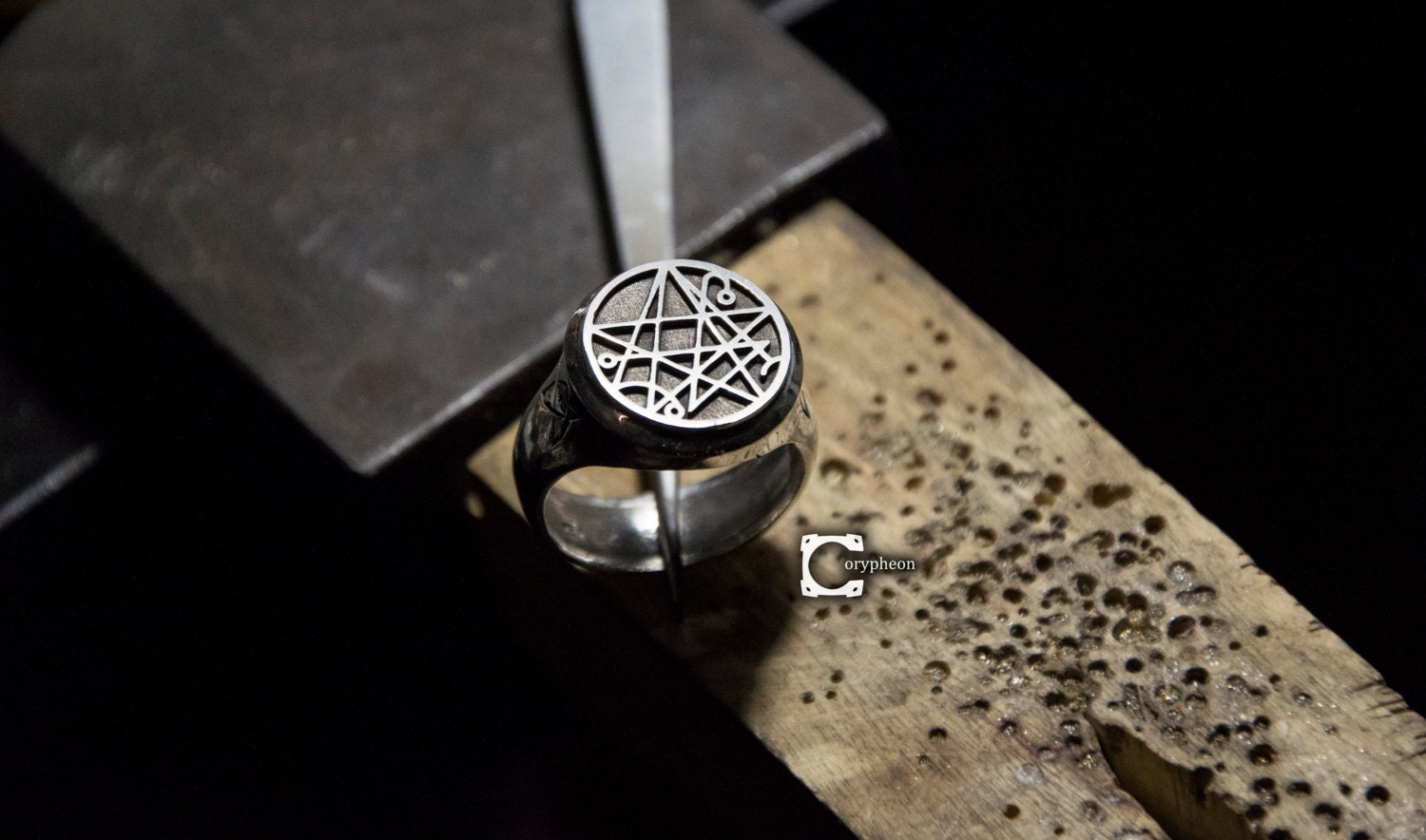 Necronomicon Signet Ring 925 silver
