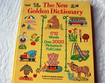 Golden dictionary | Etsy