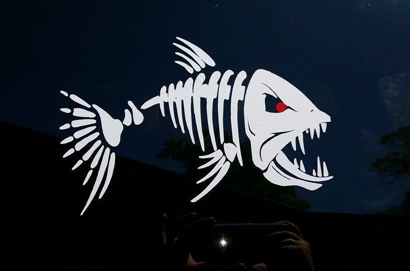 Skeleton Fish Vinyl Decal