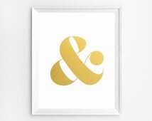 Popular items for gold foil ampersand on Etsy