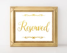 Unique reserved sign related items | Etsy