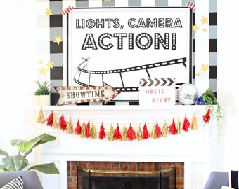 Movie Camera Lights Camera Action Vinyl Decal Vinyl