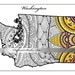 Adult coloring page Washington state map USA states coloring
