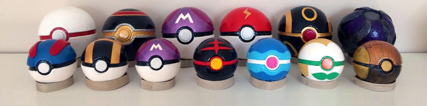Hand Crafted Custom Pokeballs by AzaleaWorkshop on Etsy