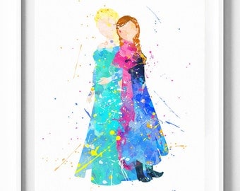 Elsa watercolor | Etsy