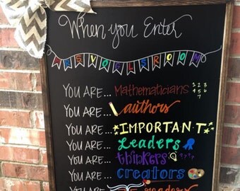 Teacher chalkboard | Etsy