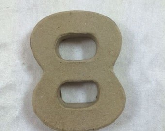 Paper mache numbers | Etsy