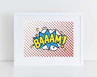 Superhero pop art | Etsy