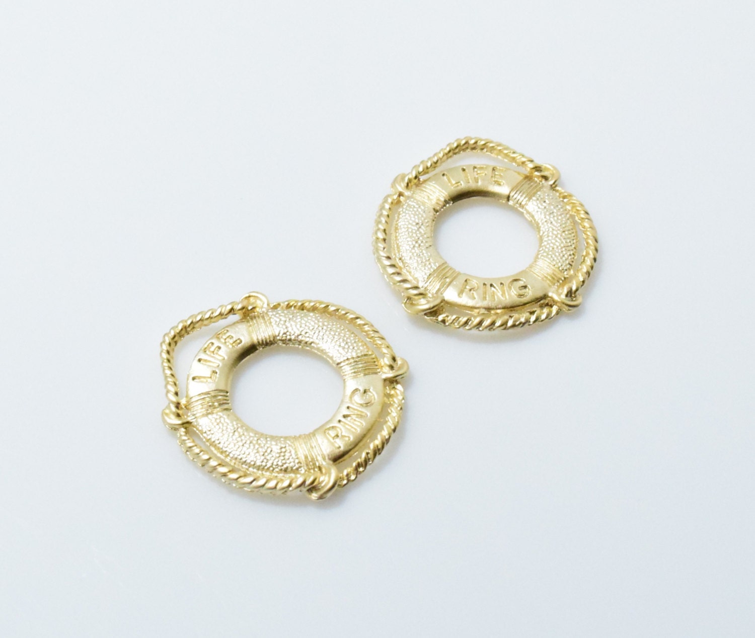 Life Ring Pendant . Life Ring Charm . Tube Charm . Tube