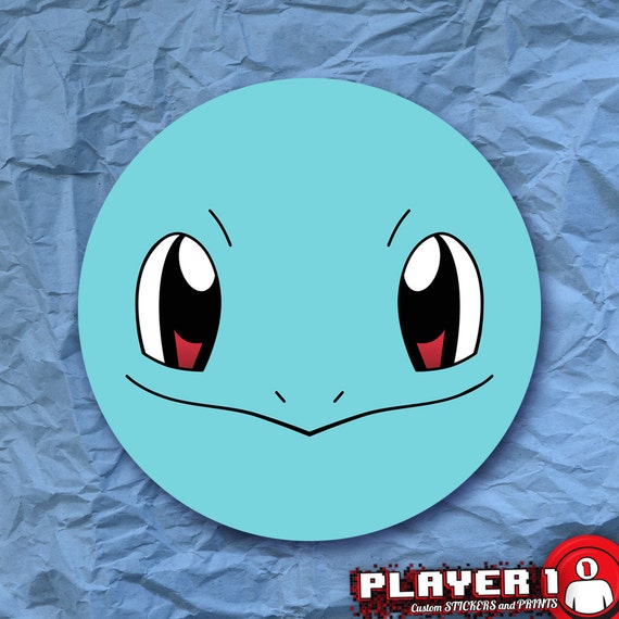 Articles similaires à Autocollant de Pokemon Carapuce visage sur Etsy