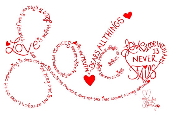 Love Scripture Drawing