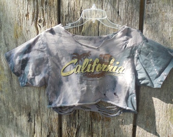 Ripped crop top | Etsy