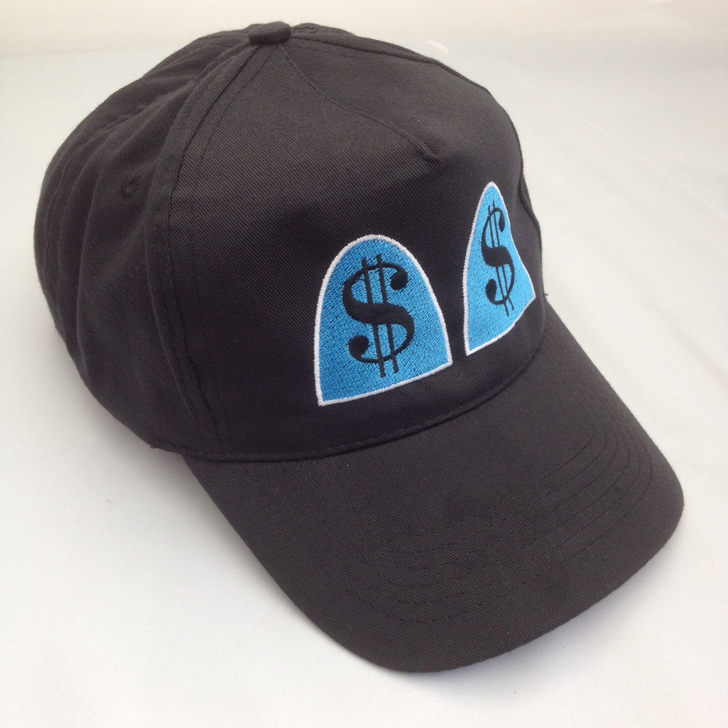 Dollar sign eyes Embroidered Baseball Cap Hat Black