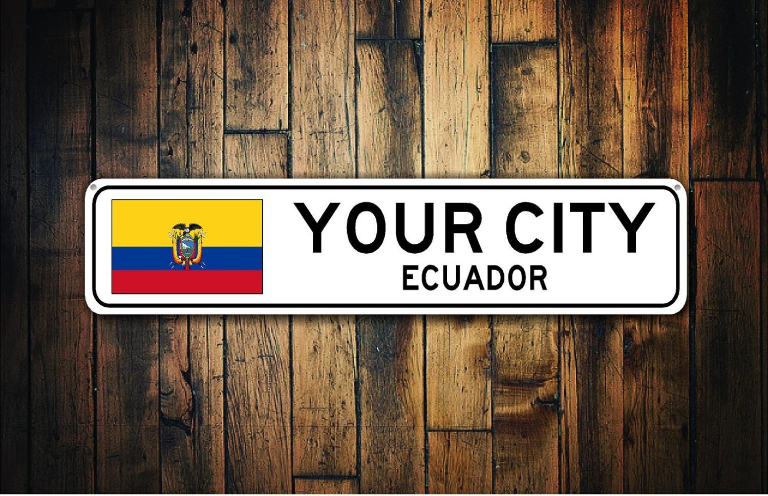 Ecuador Flag Sign Ecuador Souvenir Ecuador Gift Country