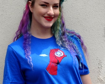 ASL Superhero Superboy or Superman in Black Unisex Tshirt