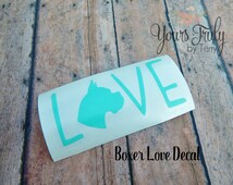 Unique boxer dog decal related items | Etsy