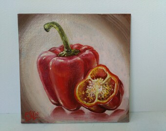 Red kitchen art | Etsy