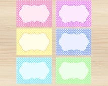 Popular items for polka dot labels on Etsy