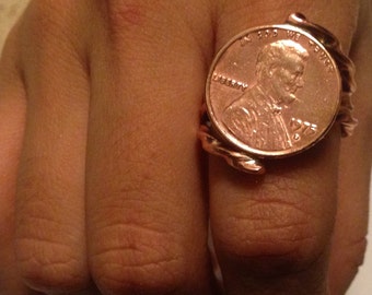 Penny Ring Lucky Penny Ring Copper Penny Penny Stack Ring