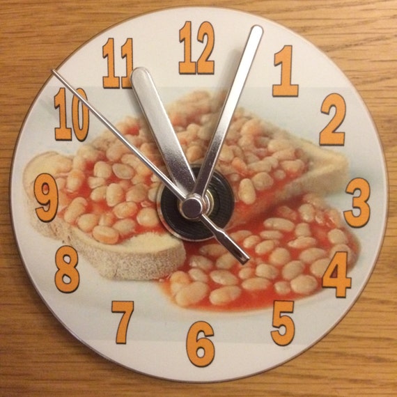 Items Similar To Baked Beans On Toast Cd Clock Can Be Personalised On Etsy